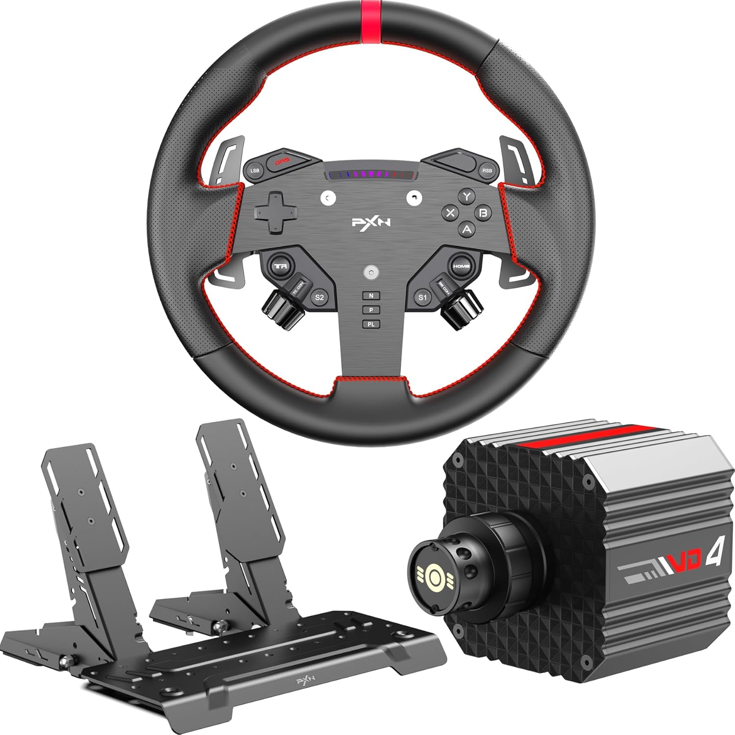 PXN VD4 Simracing Set – Volante Direct Drive 4 Nm para PC | Simufy